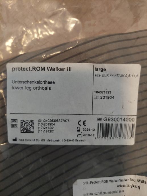 Ortoza za ahilovu tetivu i gležanj protect ROM Walker III