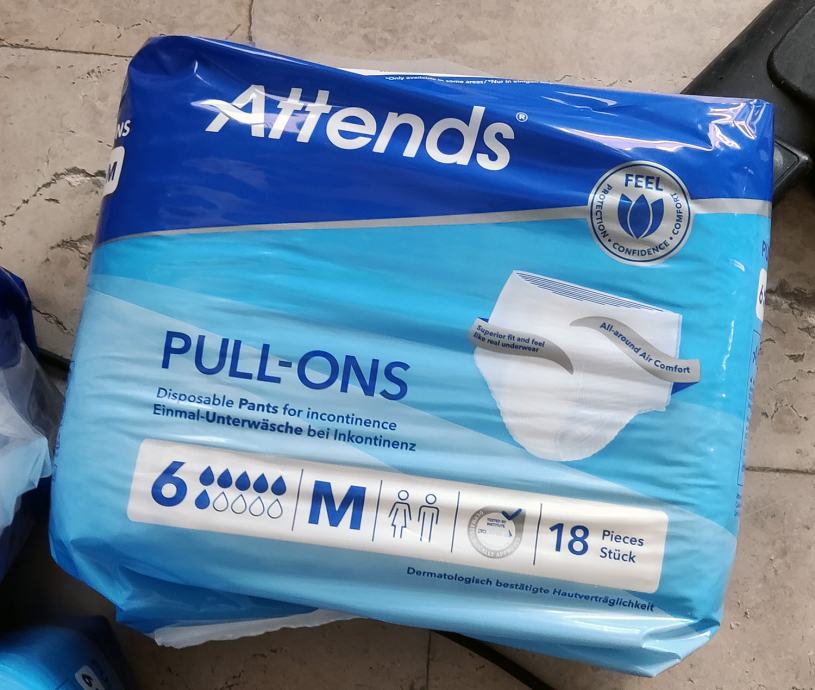 Pelene za odrasle Attends slip regular M i Attends Pull-ons M
