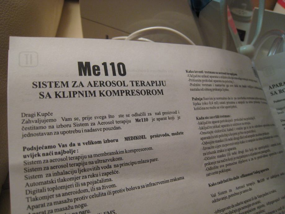 MEDIKOEL Me110 aerosolni kompresijski inhalator