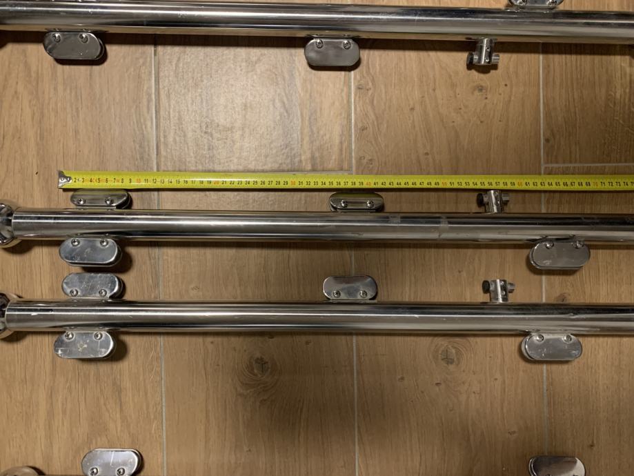 Inox ( inoks ) okrugli stupovi , ograda sa držačima 310 eur -a