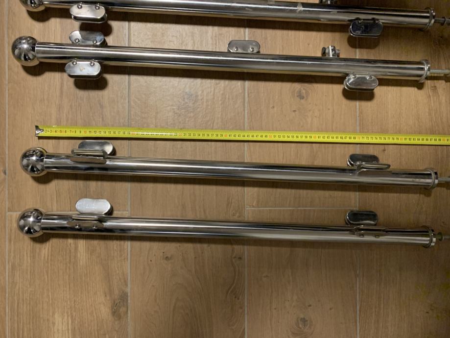 Inox ( inoks ) okrugli stupovi , ograda sa držačima 310 eur -a
