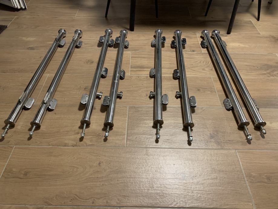 Inox ( inoks ) okrugli stupovi , ograda sa držačima 310 eur -a