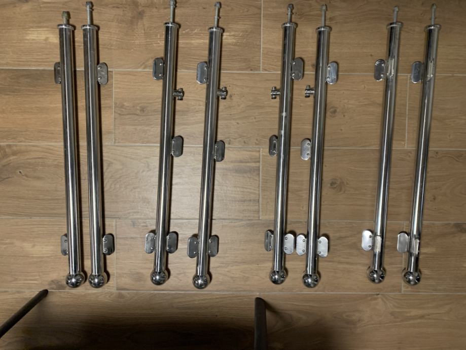 Inox ( inoks ) okrugli stupovi , ograda sa držačima 310 eur -a