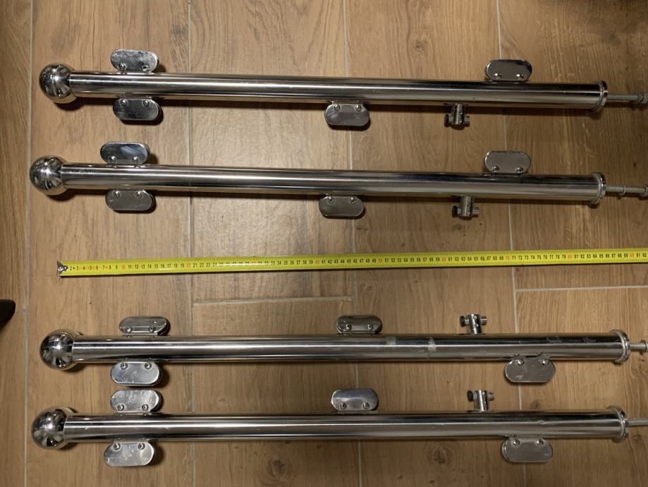 Inox ( inoks ) okrugli stupovi , ograda sa držačima 310 eur -a