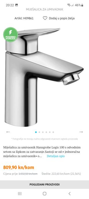 Hansgrohe Logis 100 mješalica za umivaonik