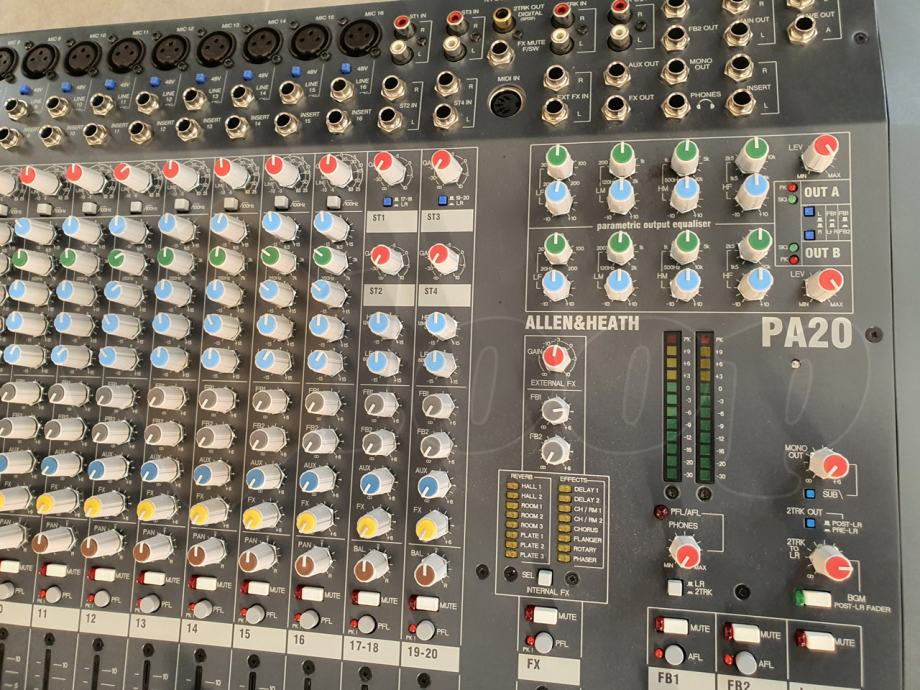 Allen & Heath PA20 analogna mikseta 20 kanala (36 rata,bespl.dostava)