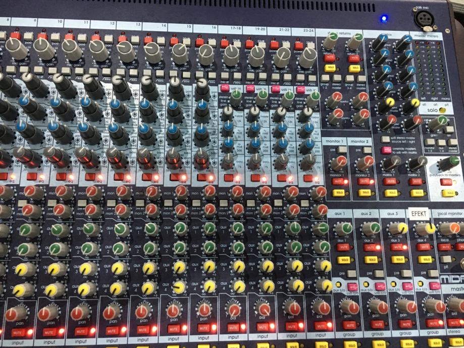 Midas venice U24 mešalna miza + opremljen rack