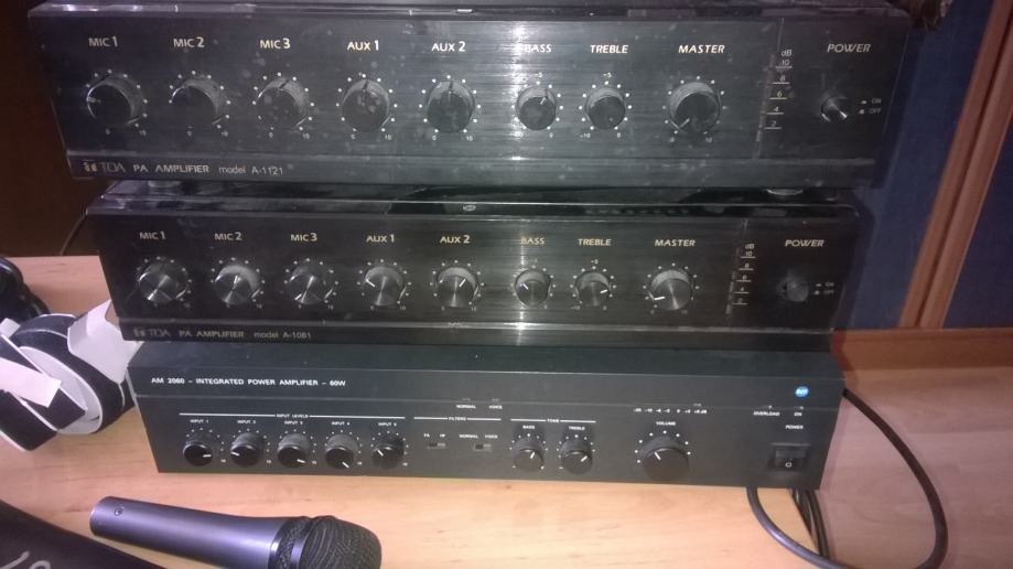 Pojačala TOA A1121, TOA A1061 i RCF AM-2060