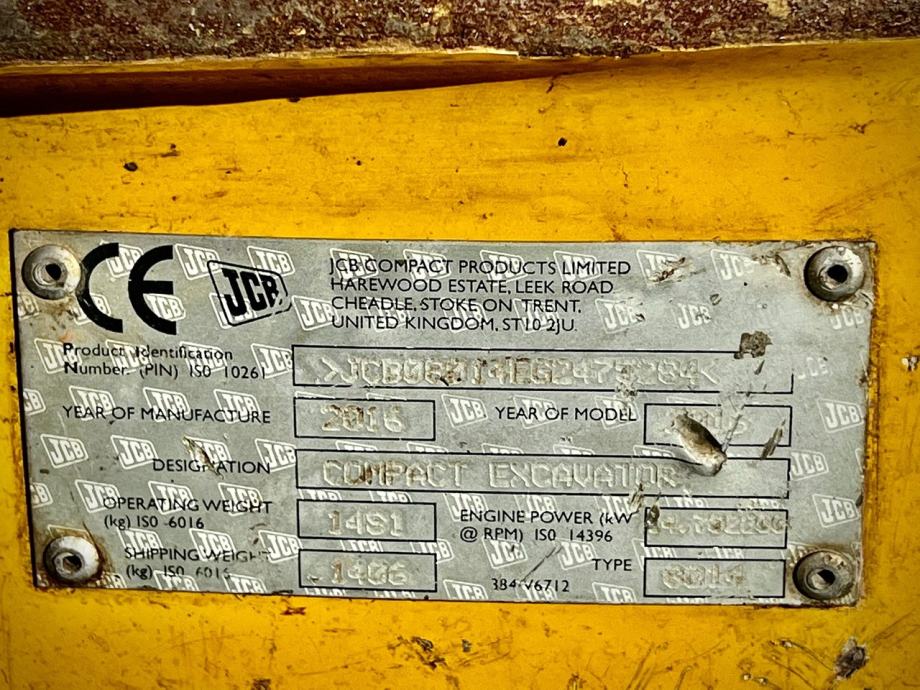 JCB 801.4 CTS- MINI BAGER #2016.GODINA# #1660 RADNIH SATI#