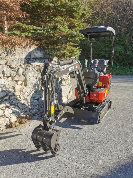 Mini bager NTS 1.0-KS, BENZIN, lomljiva ruka, mehanički prst