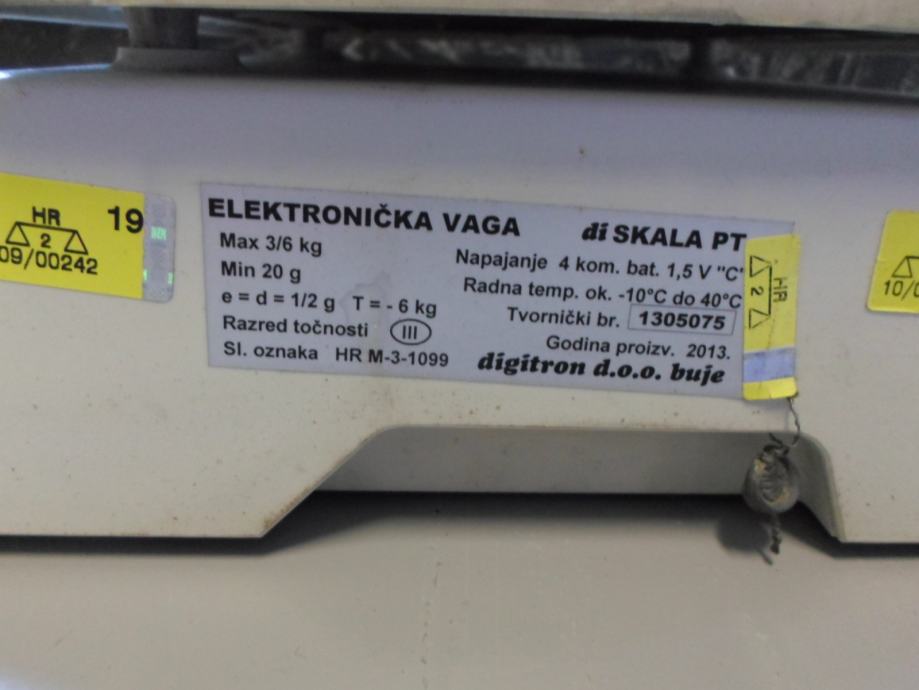 Digitalna vaga od Digitrona očuvana i baždarena,dostupna odmah,RIJEKA.