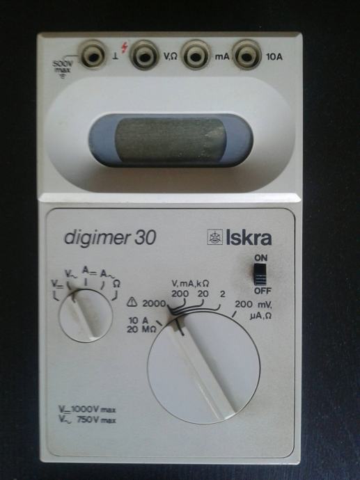 DIGITALNI MULTIMETAR Digimer 30 Iskra, sa svim pripadajućim kablovima