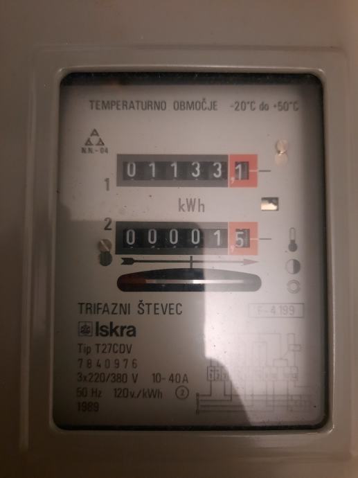 Električno trofazno brojilo Iskra