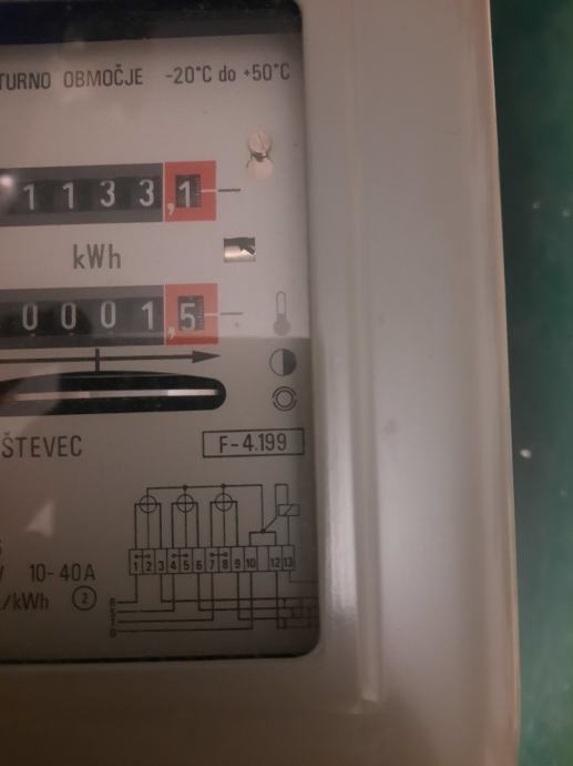 Električno trofazno brojilo Iskra