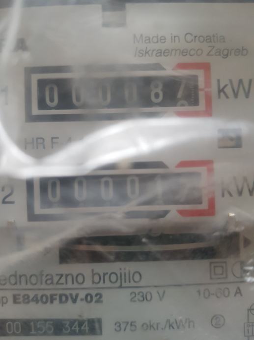 Jednofazno dvotarifno brojilo