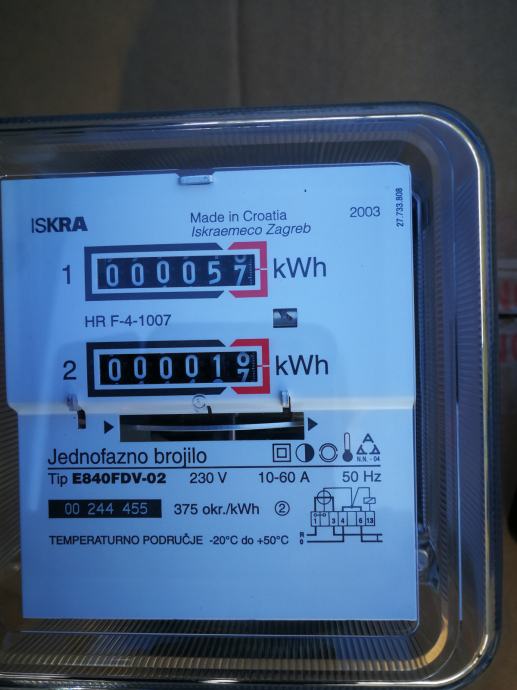 JEDNOFAZNO DVOTARIFNO BROJILO - NOVO