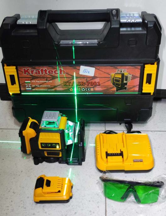 kraftech aku građevinski laser(2baterije)