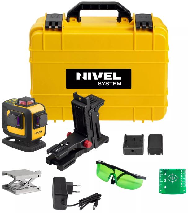Nivel System Laserski nivelir CL4D-B 4x360° Stativ + magnetni držač