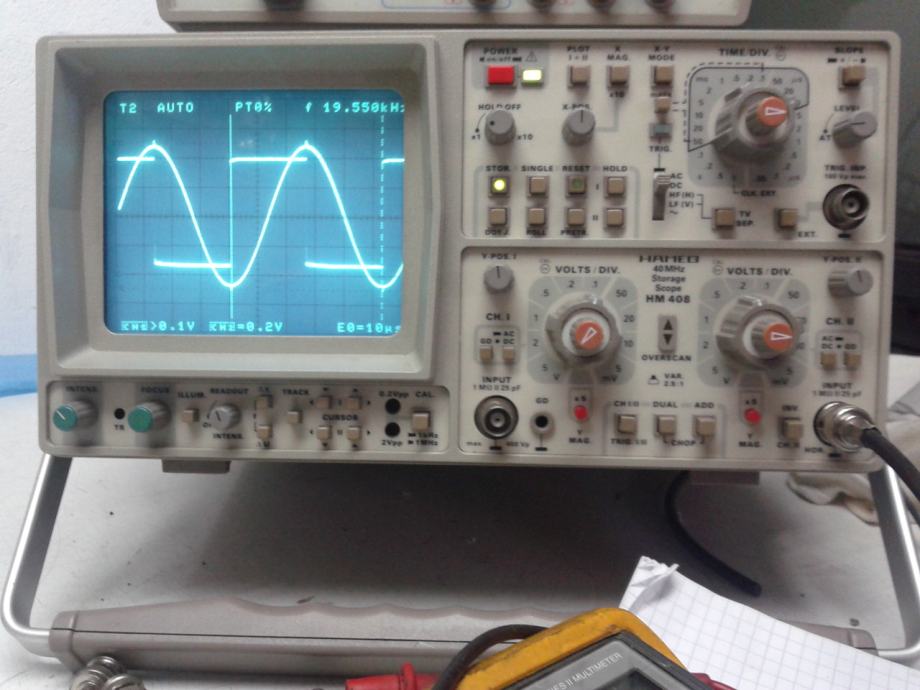 osciloskop HAMEG HM-408 + printer/PC/IEE-488 interface HO-79-4
