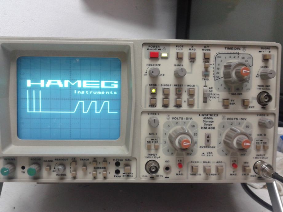 osciloskop HAMEG HM-408 + printer/PC/IEE-488 interface HO-79-4