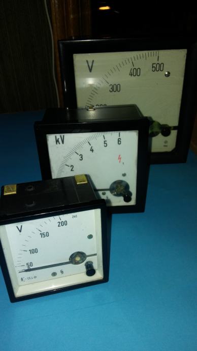 Ugradbeni: voltmetri, ampermetri, ommetri, vu-metri