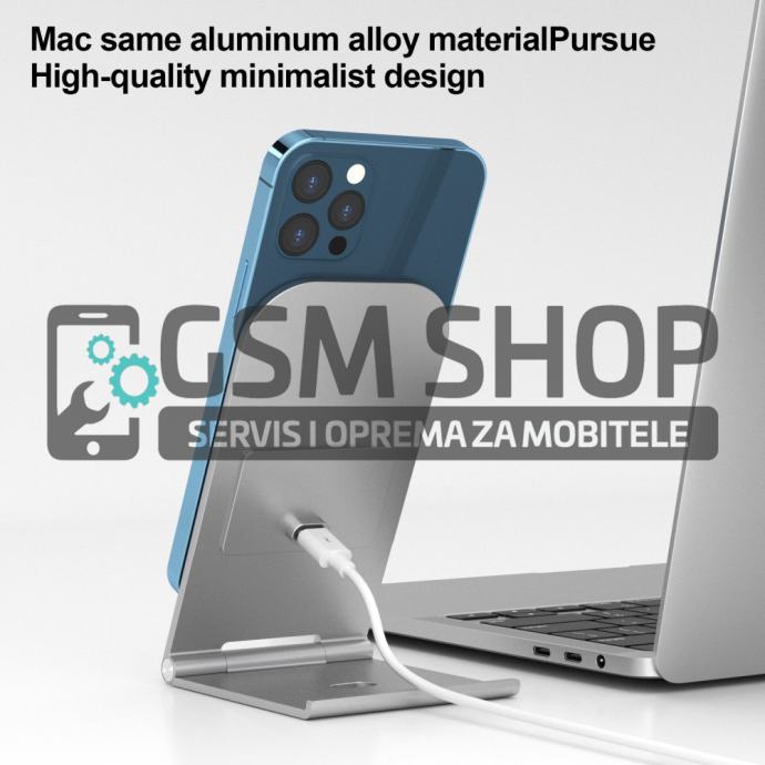 Ultratanki magnetski bežični punjač od aluminijske legure od 15W