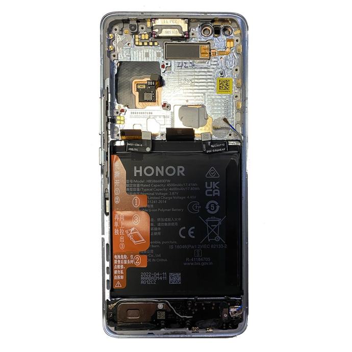 Honor Magic 4 Lite lcd touch screen okvir bat. Original EU NOVO Srebrn
