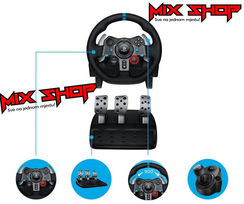 LOGITECH G29 VOLAN za PS3 PS4 PS5 pc NOVO GARANCIJA Playstation 3 4 5