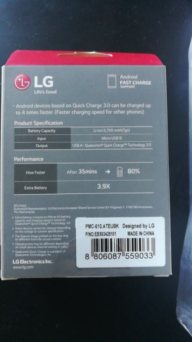 Bluetooth zvučnik LG + Power Bank