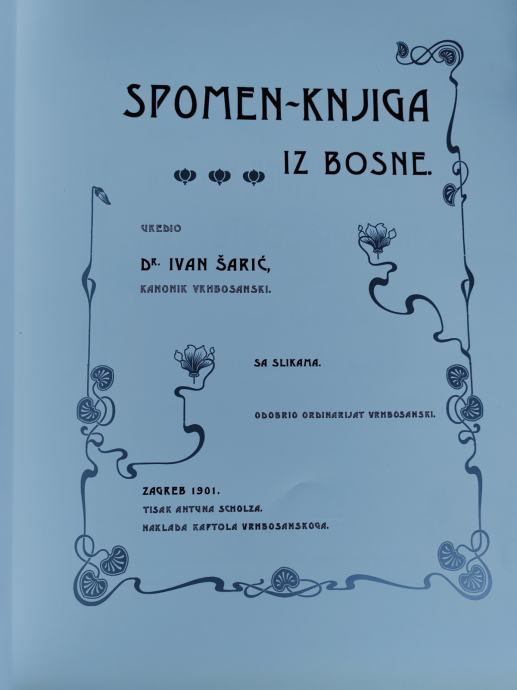 Spomen knjiga iz Bosne Sarajevo