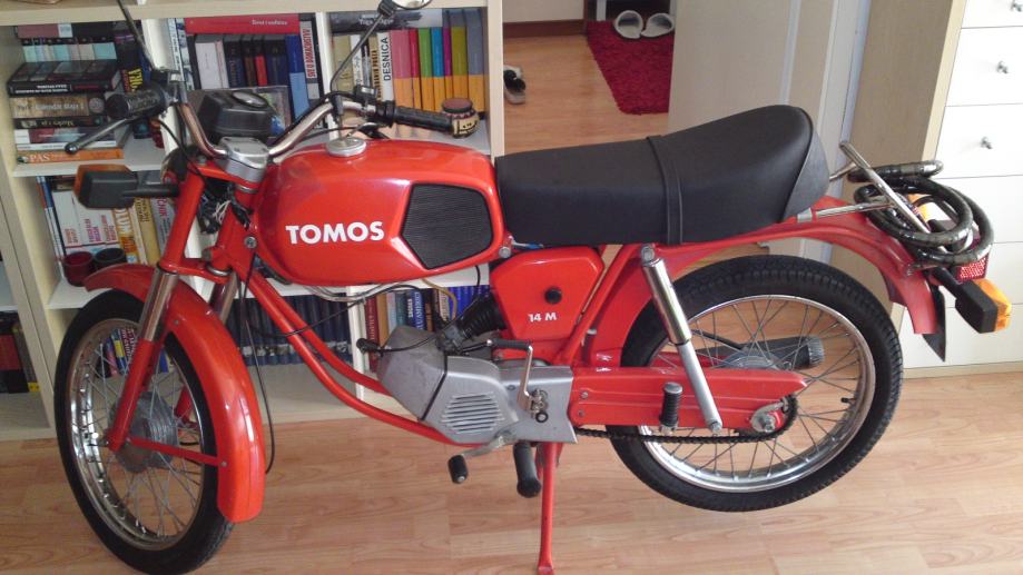 Tomos 14m 49 cm3, registriran, mala tablica, 1987 god.