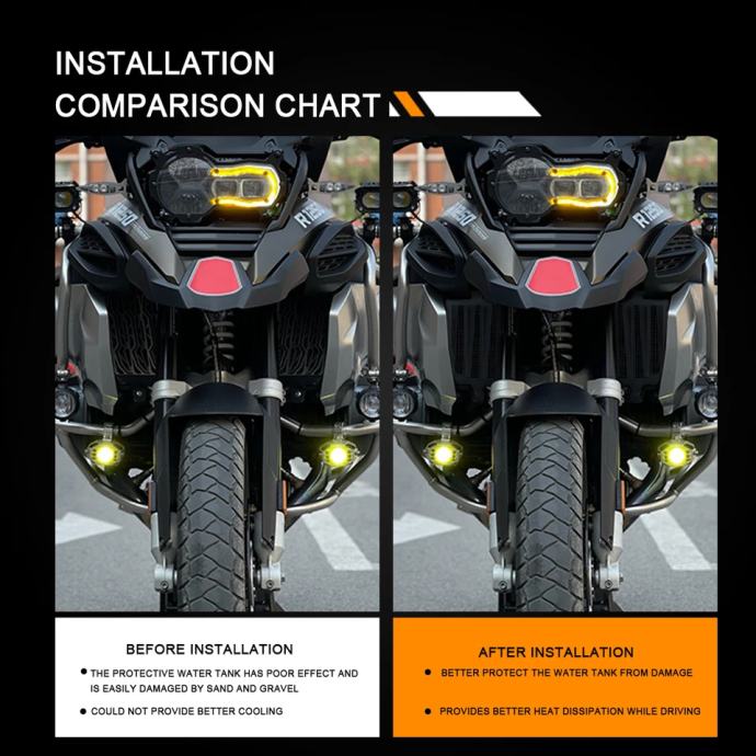 BMW- R1250GS- ZAŠTITNA REŠETKA HLADNJAKA- SIVA - LOGO