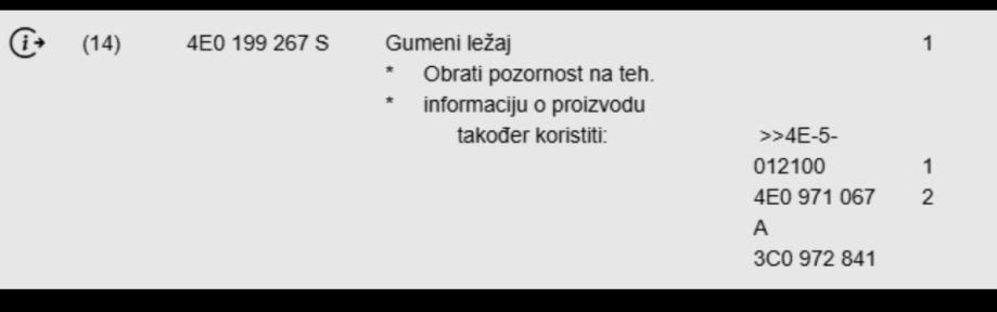 Audi A8 d3 nosač motora