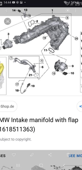 Bmw 525 530 F10 EGR N57 CIJEV 11617807481