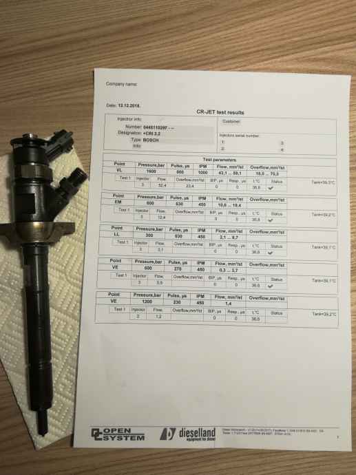 Bosch Injektor za 1.6 HDI / TDCI - 0445110297 (gratis set brtvi)
