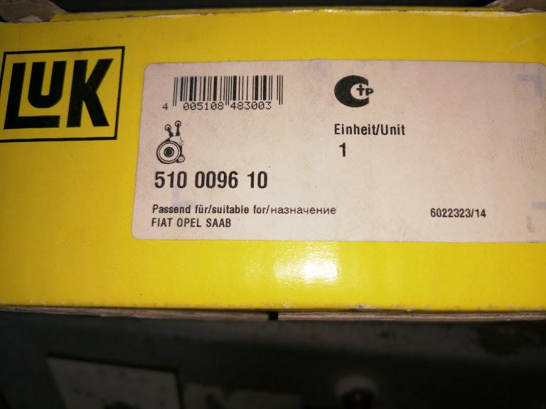 CILINDAR KVAČILA LUK 510009610 ZA OPEL, FIAT, SAAB, ALFA
