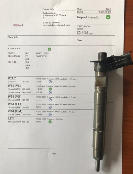 Dizna injektor 0445115049 0445115067 JEEP DODGE CHRYSLER 2.8 CRD