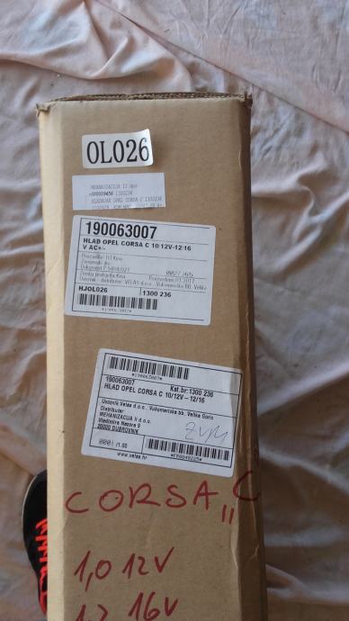 Opel corsa C 1.0 12v 1.2 16v hladnjak vode NOVO 1300236 /190063007 AC+