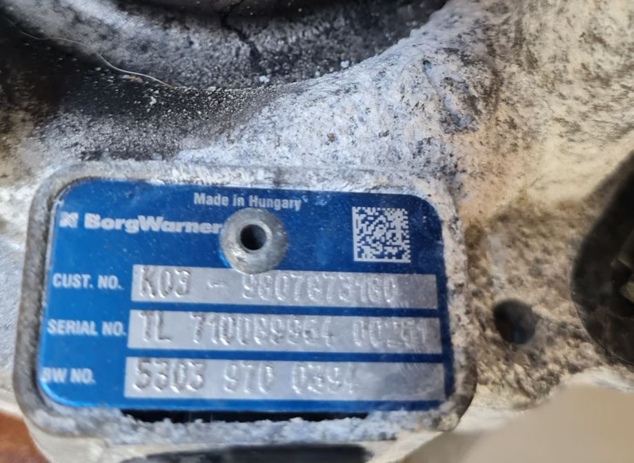 TURBO PUNJAČ TURBINA TURBOKOMPRESOR CITROEN 2.0 BLUEHDI 110KS TU 47