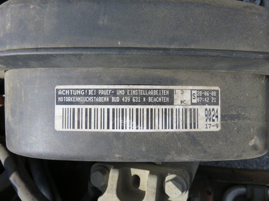 VW Golf 5 1.4 16V motor - BUD kod motora