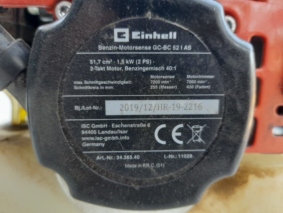 Motorni trimer Einhell GC-BC 52,rabljeno 350 KN