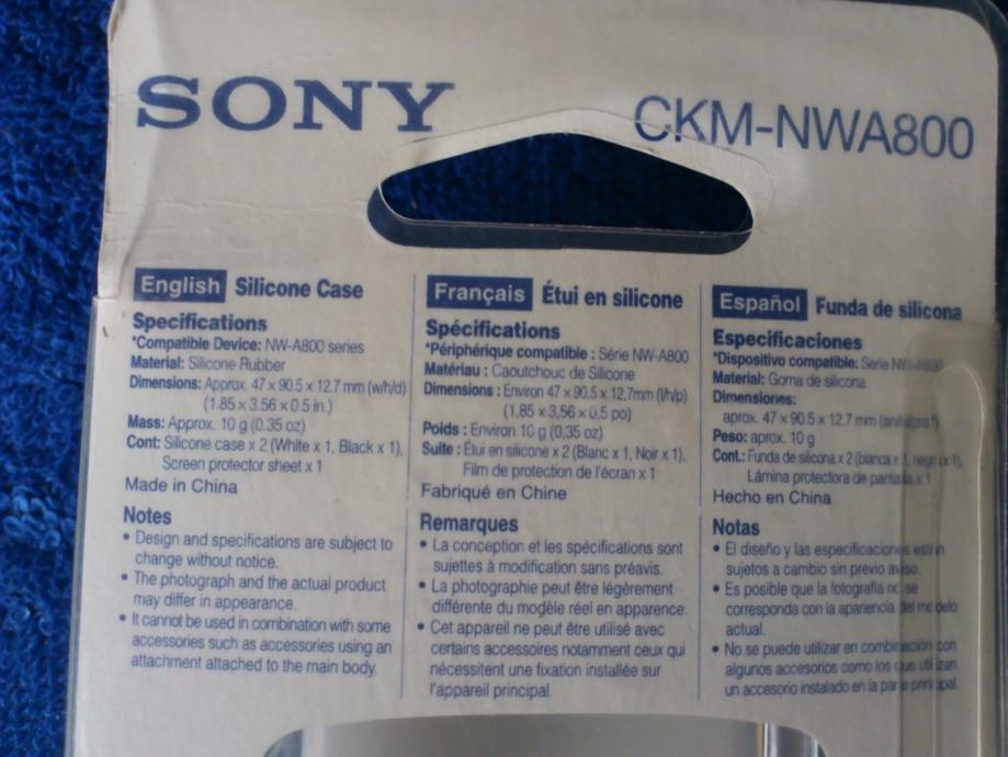 Silikonski etui za Sony Walkman serije NWZ-A800 i NWZ-A810