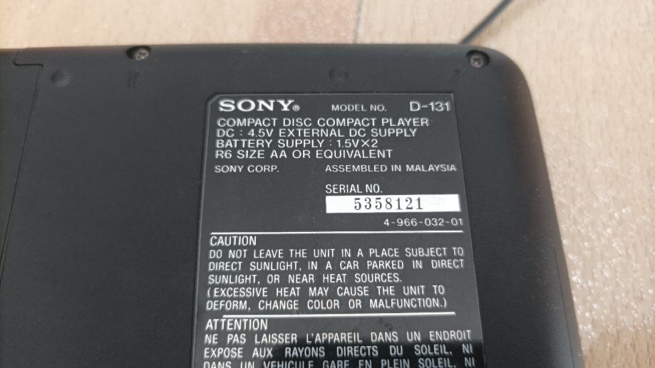 Sony D-131 discman