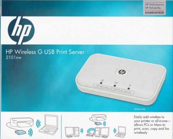 HP 2101nw Wireless G USB Print Server 2101 HP2101w