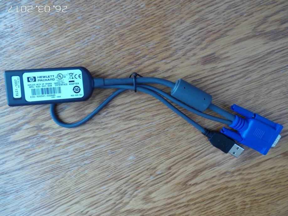 HP USB Virtual Media KVM ITFC Cable Adapter Dongle AF623A.