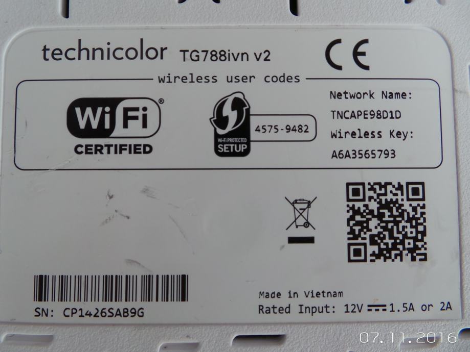 Technicolor TG788vn v2 Wireless-n Multi-Service Broadband Gateway.
