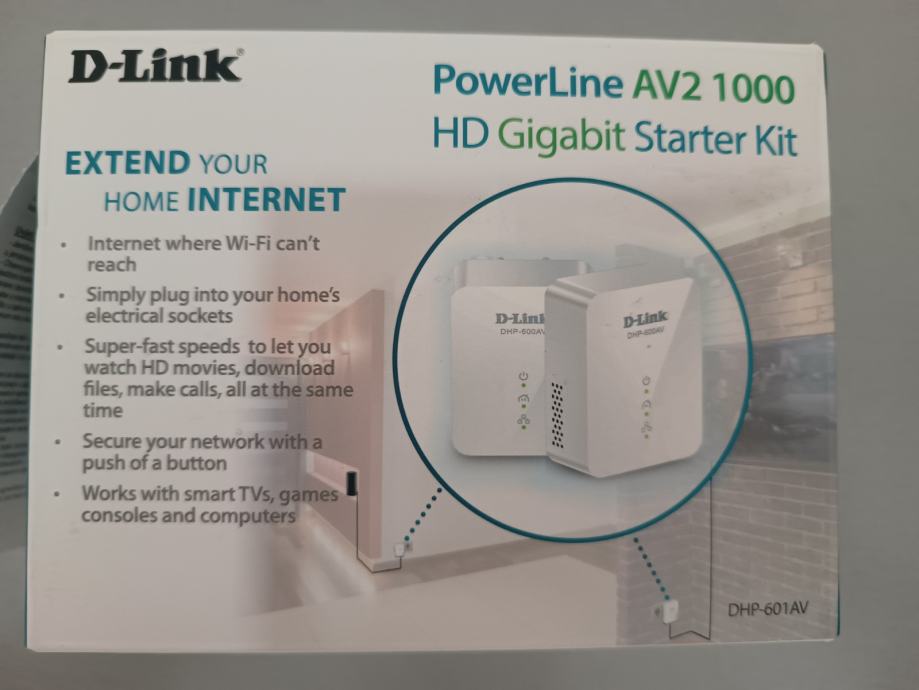 D-Link DHP-600AV Powerline AV2 1000 HD Gigabit Starter kit