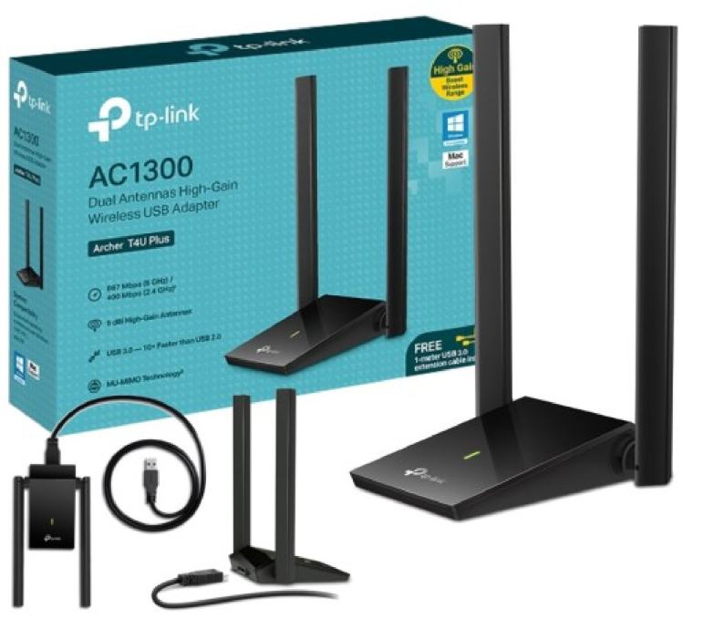 TP-LINK Archer T4U Plus AC1300 Dual Band USB adapte