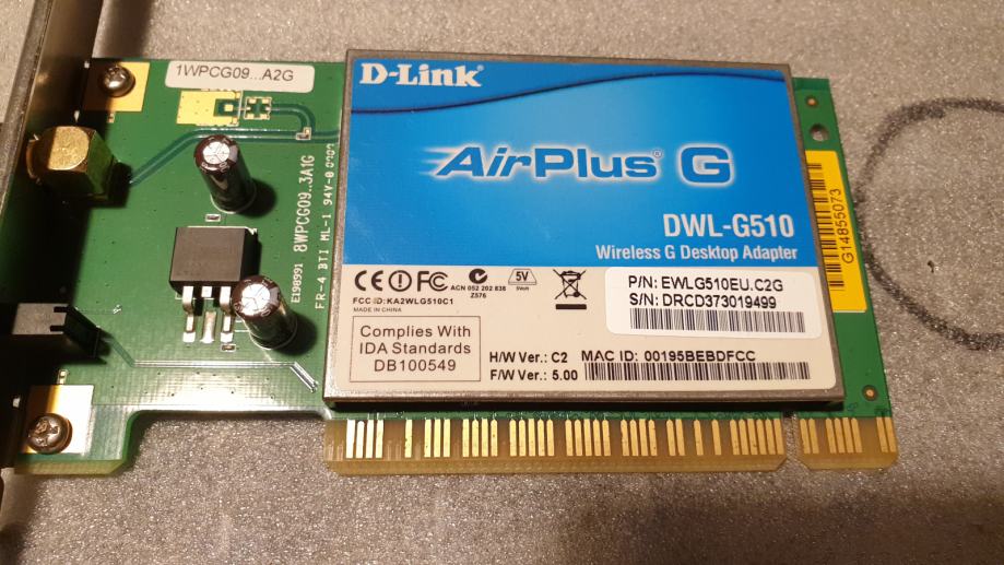 Wi-fi D-link kartica airplus G DWL-G510