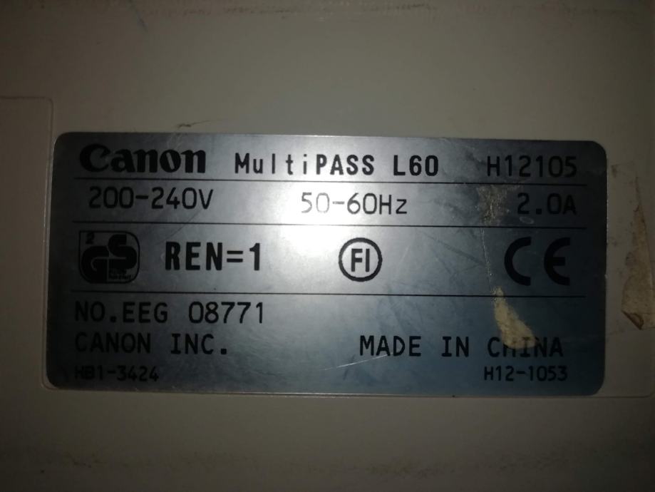 canon multipass L60